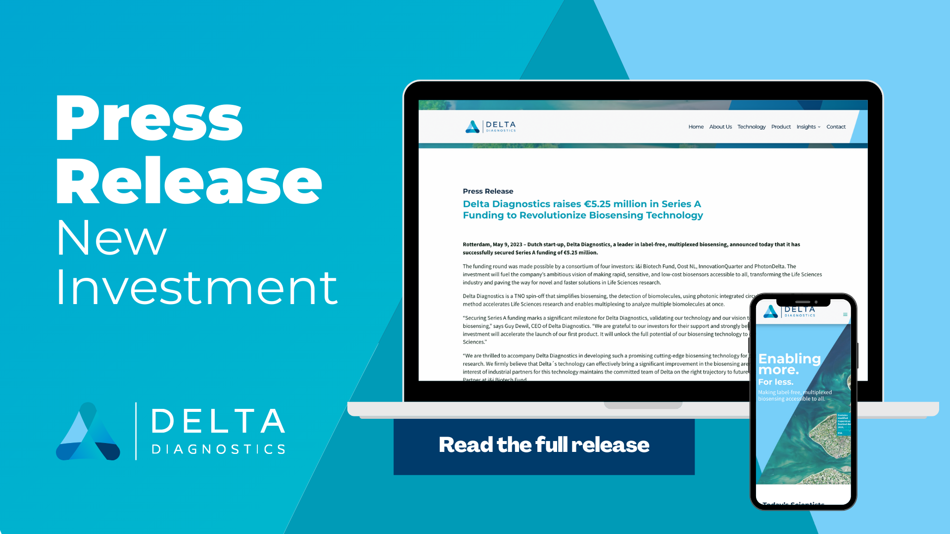 Press Release Series A Funding - Delta Life Science